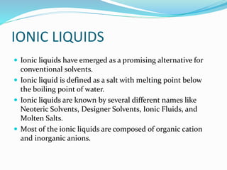 Phase Transfer Catalysis and Ionic liquids | PPT