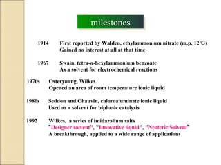 Ionic Liquids - Invited Lecture at the Dept. of Chemical Engineering ...