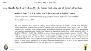 Ionic Liquids Based on FeCl3 and FeCl2.pptx