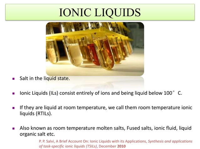 IONIC LIQUIDS | PPTX