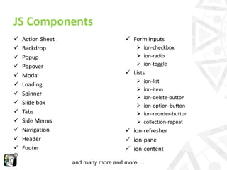 Rapid mobile app development using Ionic framework | PPT