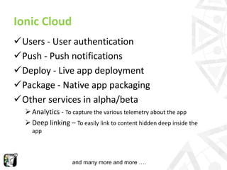 Rapid mobile app development using Ionic framework | PPT