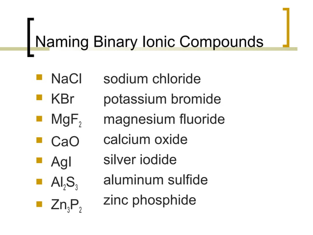 Ionic nomenclature | PPT