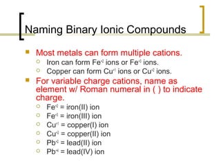 Ionic nomenclature | PPT