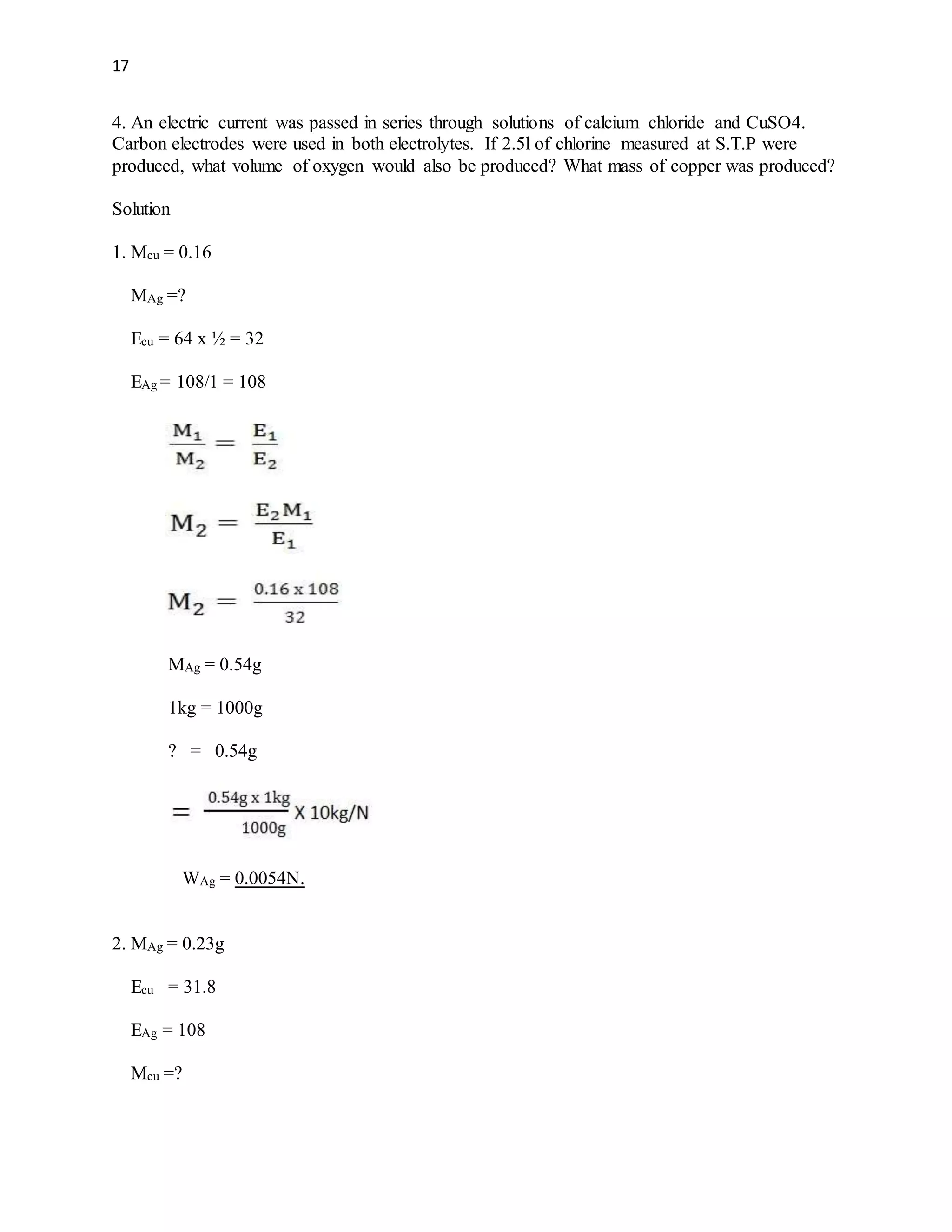 Ionic theory and electrolysis | DOCX