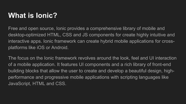 Ionic vs. flutter | PPT Ionic vs. flutter | PPT