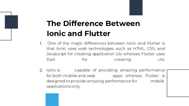Ionic vs flutter | PPT