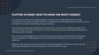 Ionic Vs Flutter: Which One Is Better For Hybrid App Development In ...