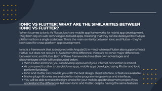Ionic Vs Flutter: Which One Is Better For Hybrid App Development In ...