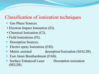 Ionisation techniques | PPTX