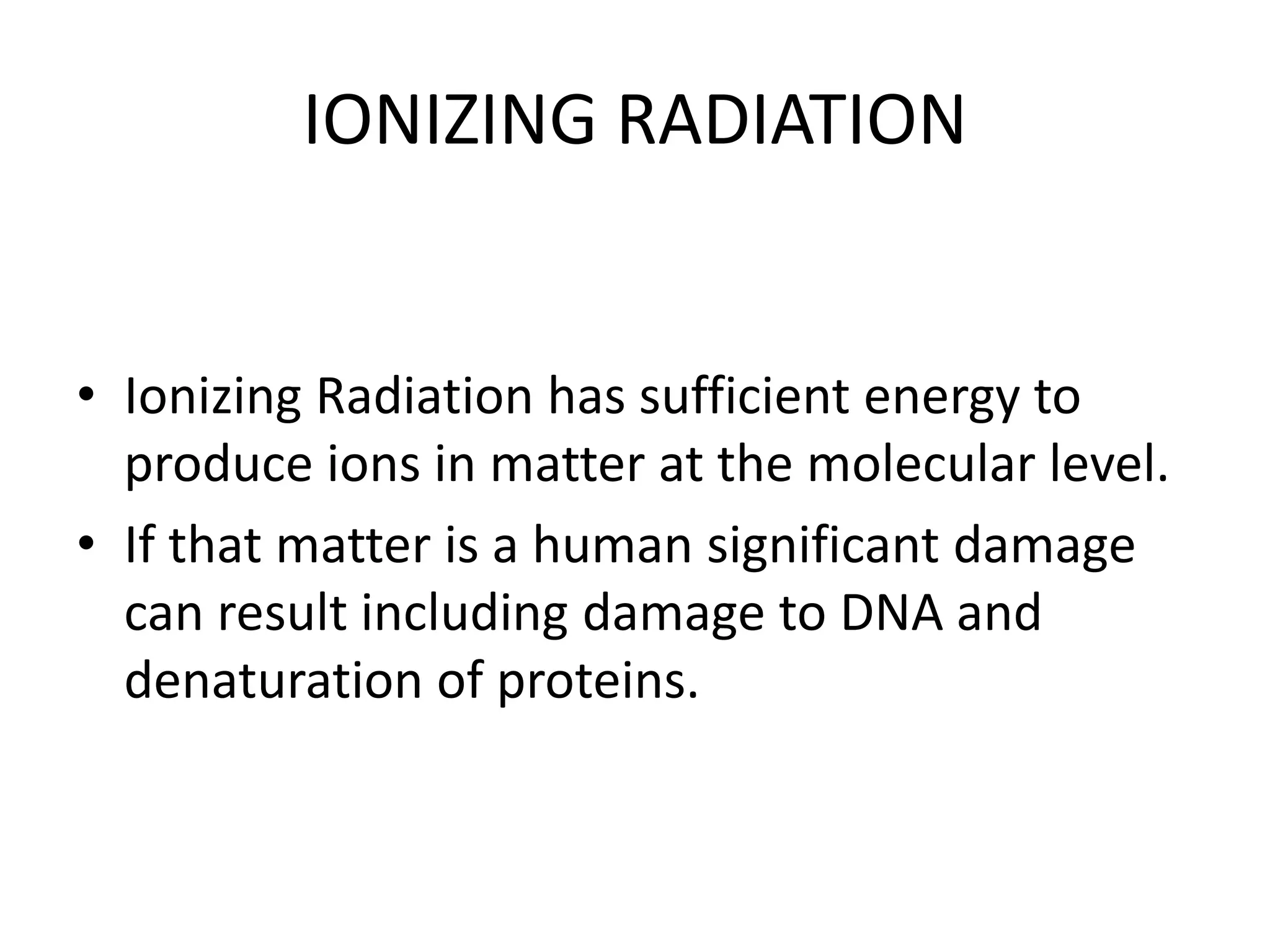 Ionising & non ionising radiation | PPTX