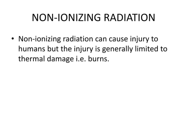 Ionising & non ionising radiation | PPT