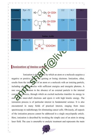 Ionization and Ph of Amino Acid | PDF
