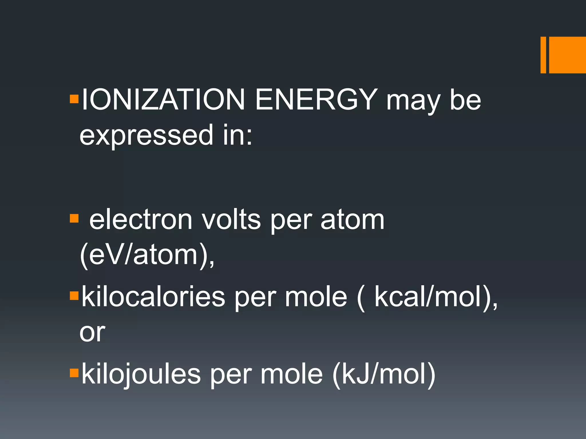 Ionization energy | PDF