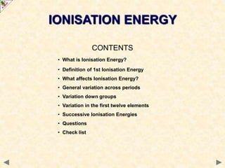 Ionization Energy List