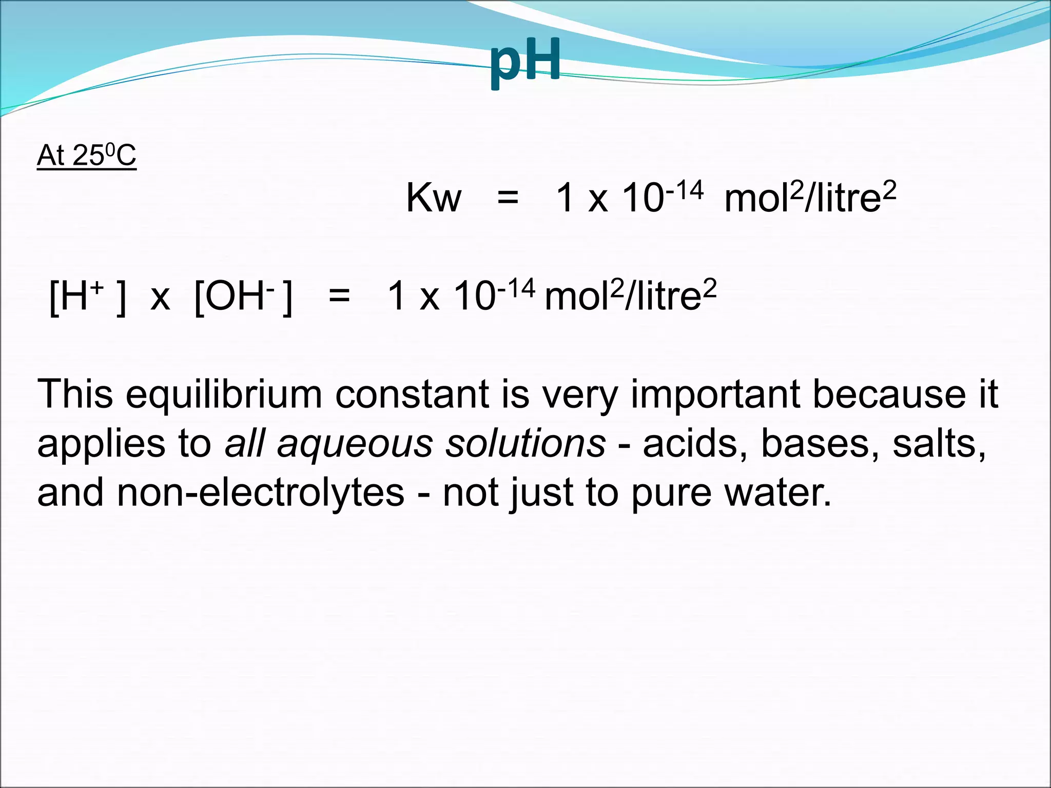 ionization of water.ppt