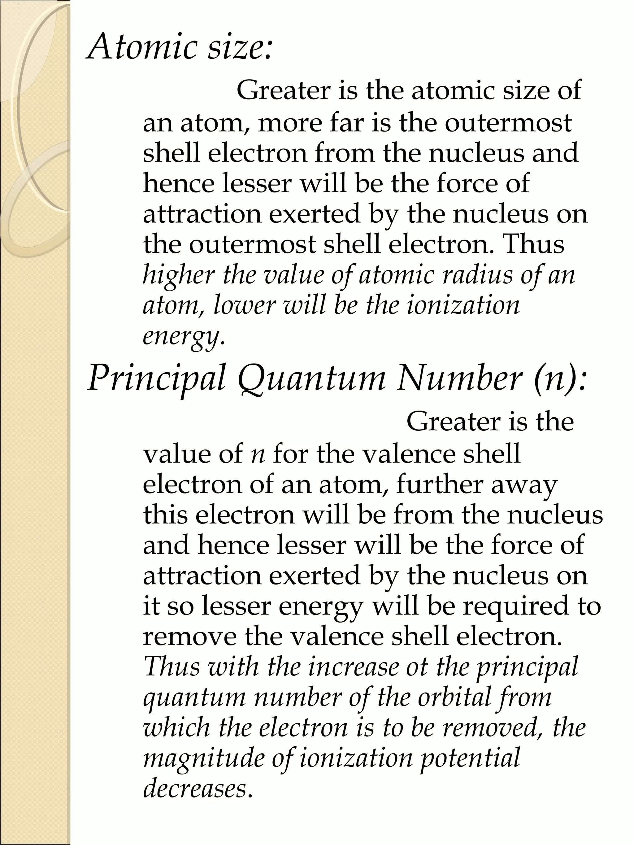 Ionization potential and electron affinity | PPT