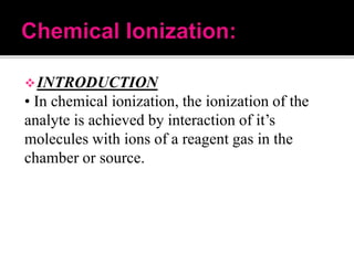 Ionization Techniques in Mass spectrometry.pptx