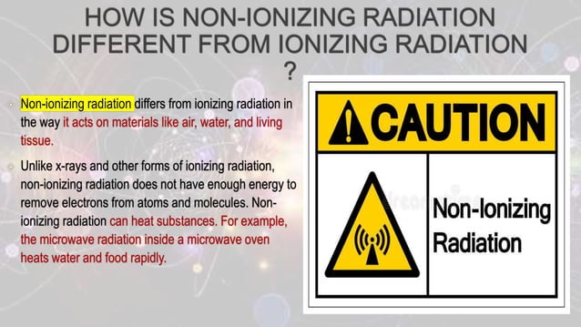 radiations, types of radiations, ionizing and non ionizing radiations ...