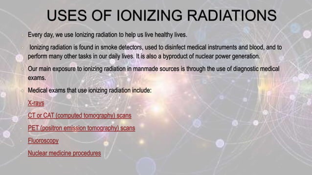 radiations, types of radiations, ionizing and non ionizing radiations ...