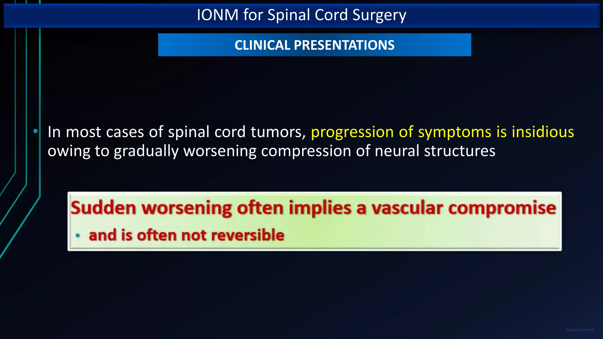 IONM for Spinal Cord Surgery | PPTX