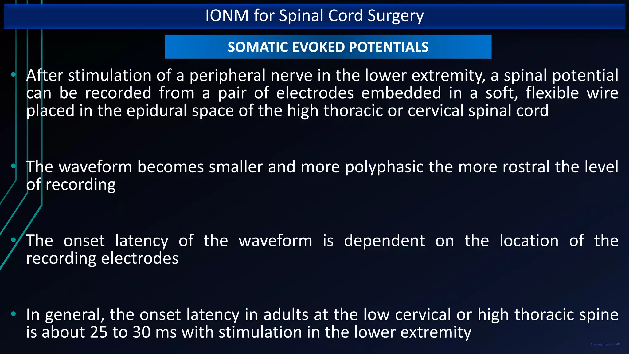 IONM for Spinal Cord Surgery | PPTX