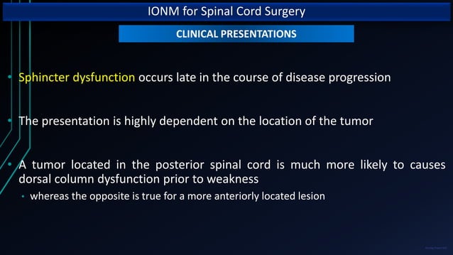 IONM for Spinal Cord Surgery | PPTX | Death, Injury, or Military ...