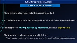 IONM for Spinal Cord Surgery | PPTX