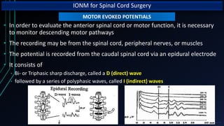 IONM for Spinal Cord Surgery | PPTX | Death, Injury, or Military ...