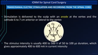 IONM for Spinal Cord Surgery | PPTX