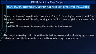IONM for Spinal Cord Surgery | PPTX
