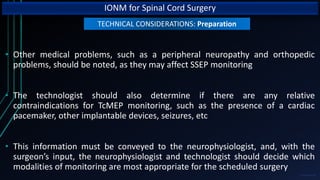IONM for Spinal Cord Surgery | PPTX