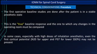 IONM for Spinal Cord Surgery | PPTX