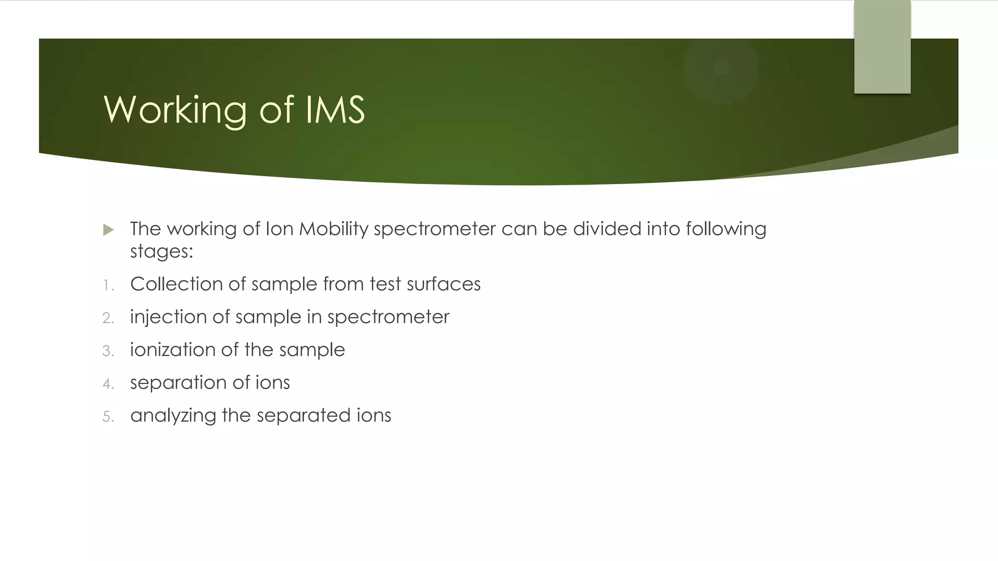 Ion mobility spectrometery | PPTX