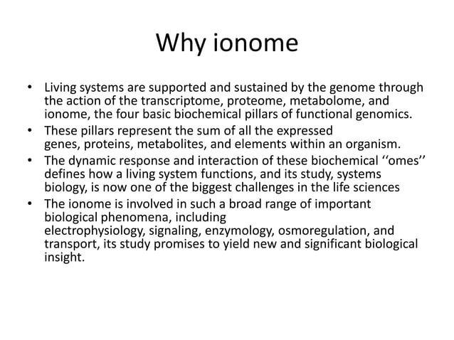 Ionomics | PPTX