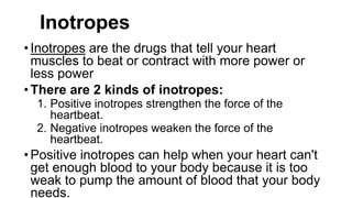 ionotropes.pptx with medications related to HD | PPTX