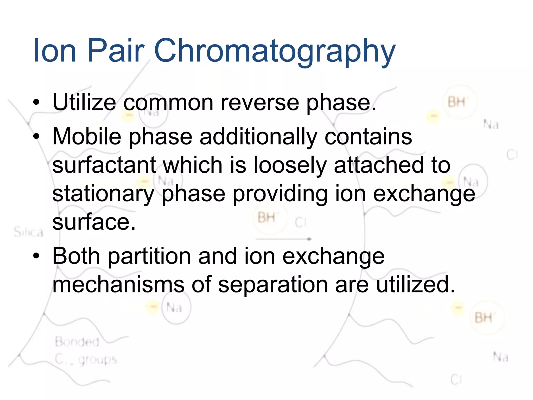 Ion pair chromatography for pharmacy students | PPTX