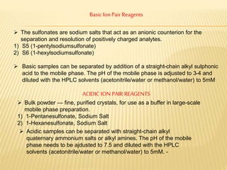 Ion pair chromatography final | PPTX
