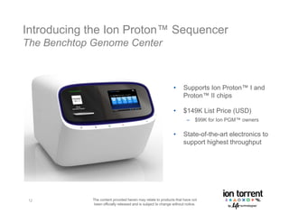 The First Benchtop Next-Generation Sequencer - Ion Proton™ Sequencer ...