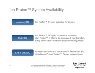 The First Benchtop Next-Generation Sequencer - Ion Proton™ Sequencer ...