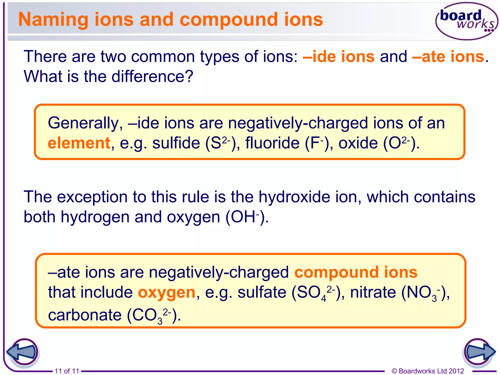Formation of Ions | PPT