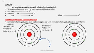 Ions, its types and energetics of formation | PDF