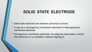 Ion selective electrodes(ise) | PPTX