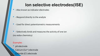 Ion selective electrodes(ise) | PPTX