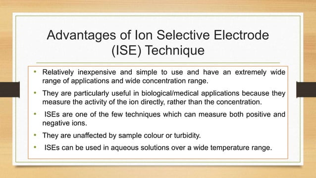 Ion selective electrodes ISE (potentiometery) PH meter | PPTX ...