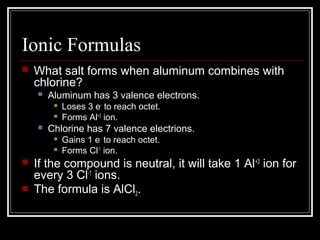 Ions ionic bonds and metallic bonds | PPT