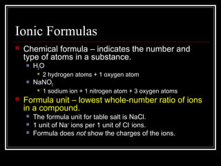 Ions ionic bonds and metallic bonds | PPT