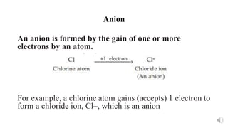 ions and its types class 9th | PPTX