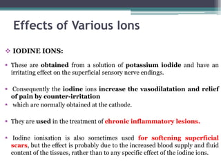 Iontophoresis and its uses in medicine.ppt