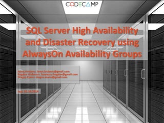 Ionut hrubaru, bogdan lazarescu sql server high availability | PPT